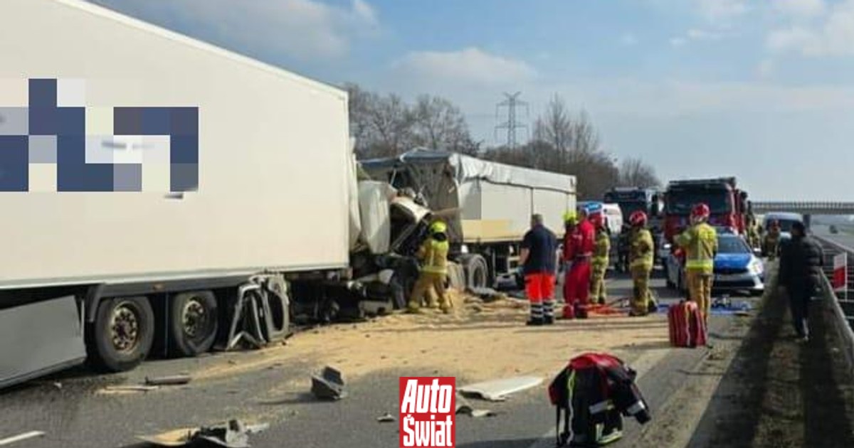 Tragiczny wypadek na autostradzie A4. Zderzyły się cztery ciężarówki - Auto Świat