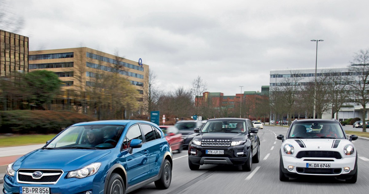 Mini Countryman kontra Range Rover Evoque i Subaru XV: modne miejskie ...