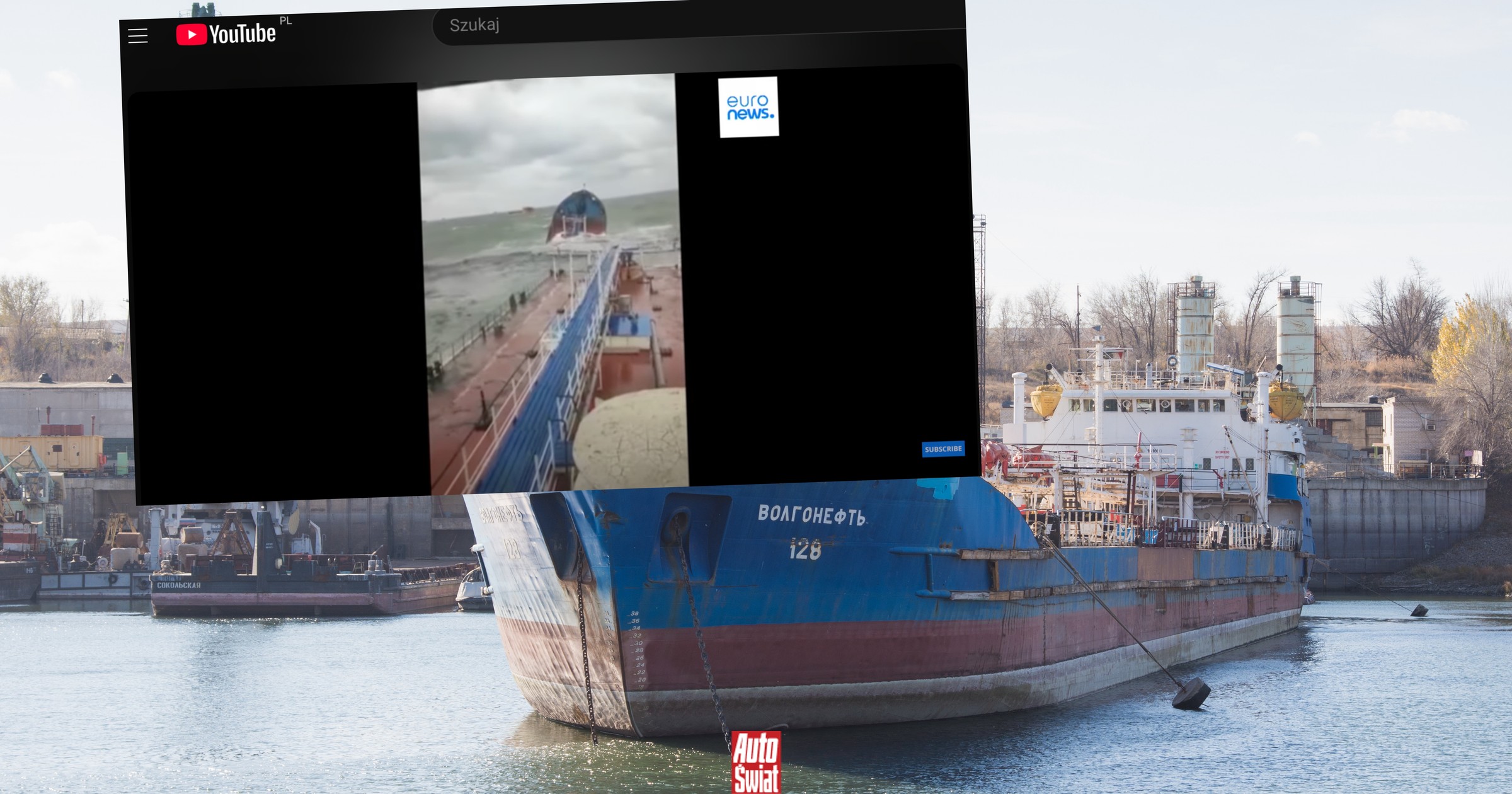 Zatonęły dwa wielkie rosyjskie tankowce. Statki przełamały się na pół