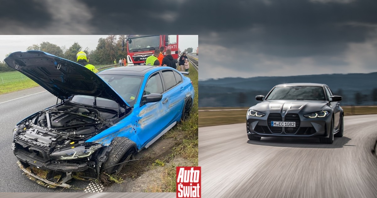 Autostrada A4: Znany polski youtuber miał wypadek. Nowe BMW M3 rozbite ...