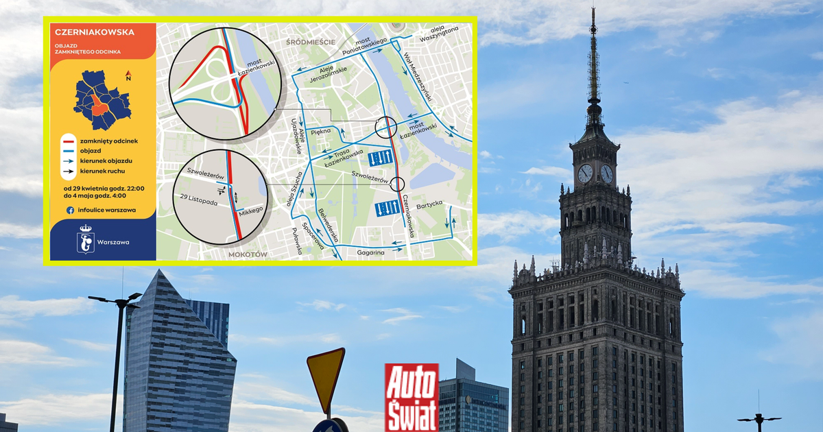 Od dzisiaj wielkie utrudnienia dla kierowców w Warszawie. Remont Wisłostrady i asfaltowanie na ...