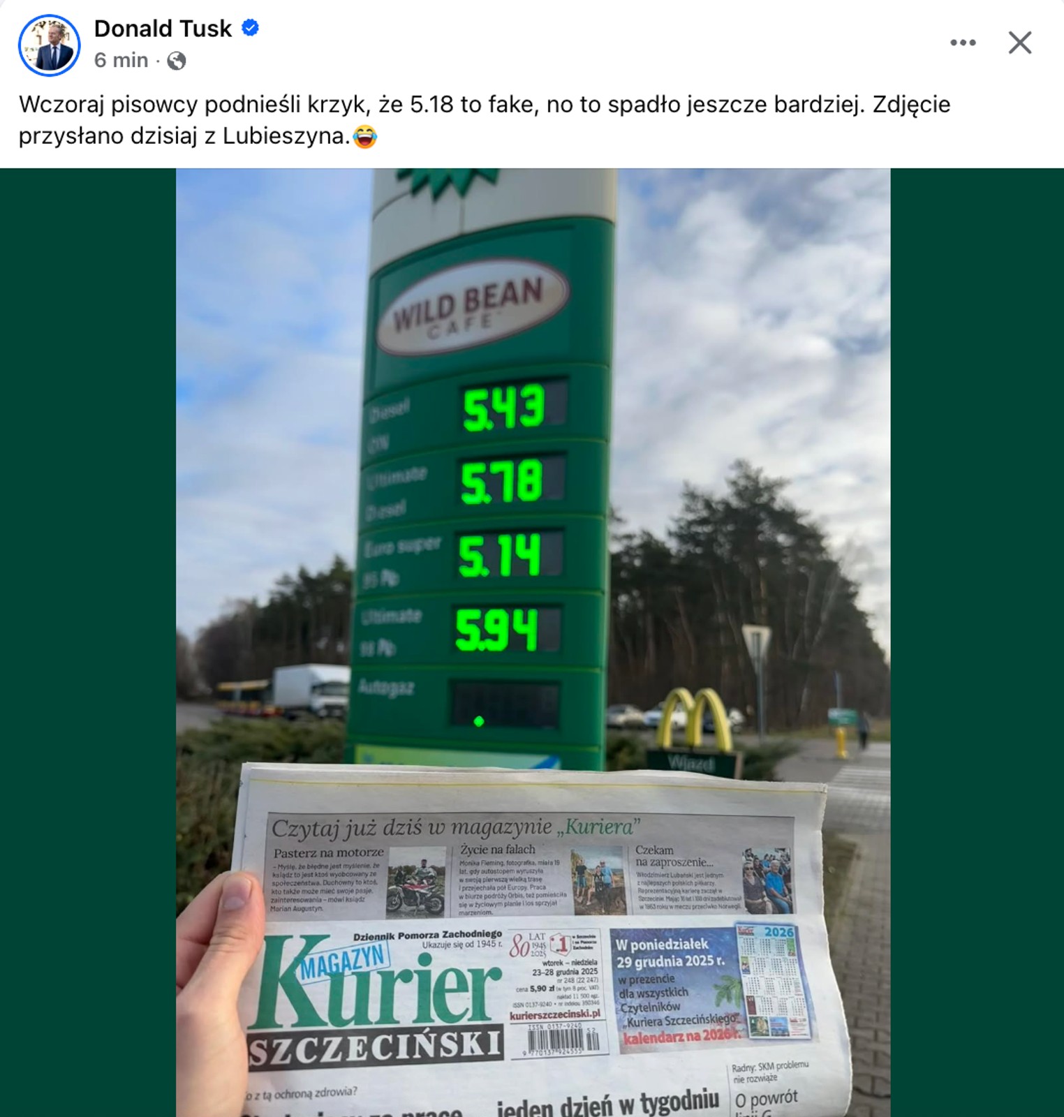 Benzyna za 4,99 zł za litr. Skolim sprzedaje benzynę taniej niż Donald ...