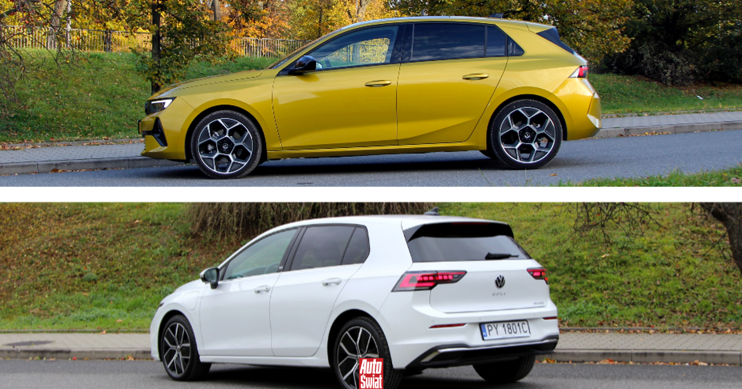 Opel Astra 1.2 Turbo Hybrid kontra Volkswagen Golf 1.5 TSI eHybrid ...