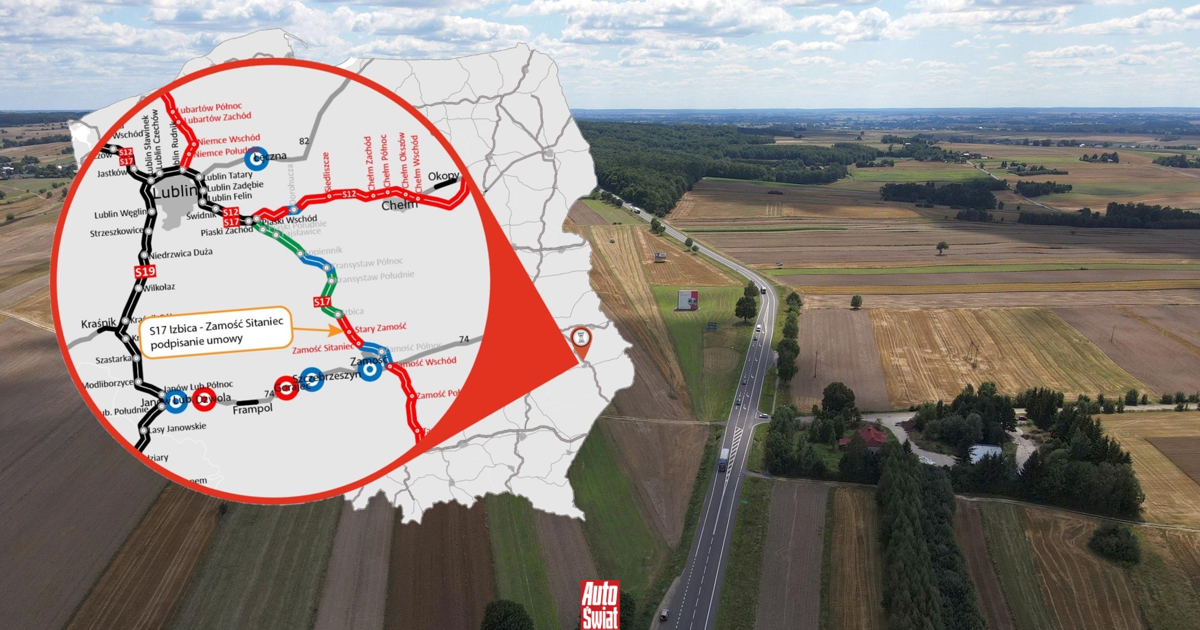 GDDKiA rozbudowuje obleganą drogę. Trasa S17 rozrasta się na wschód